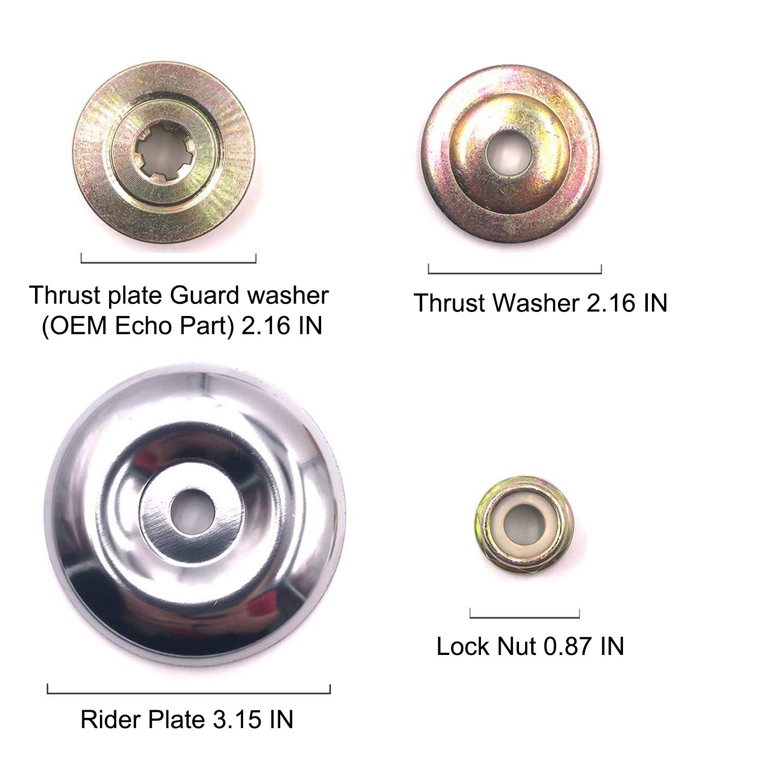OXT Blade Adapter Kit, Blade Adapter Attachment Maintenance Kit, 6 Steel Razors Trimmer Head, Thrust Plate Guard Washer, Thrust Washer, Rider Plate, Lock nut