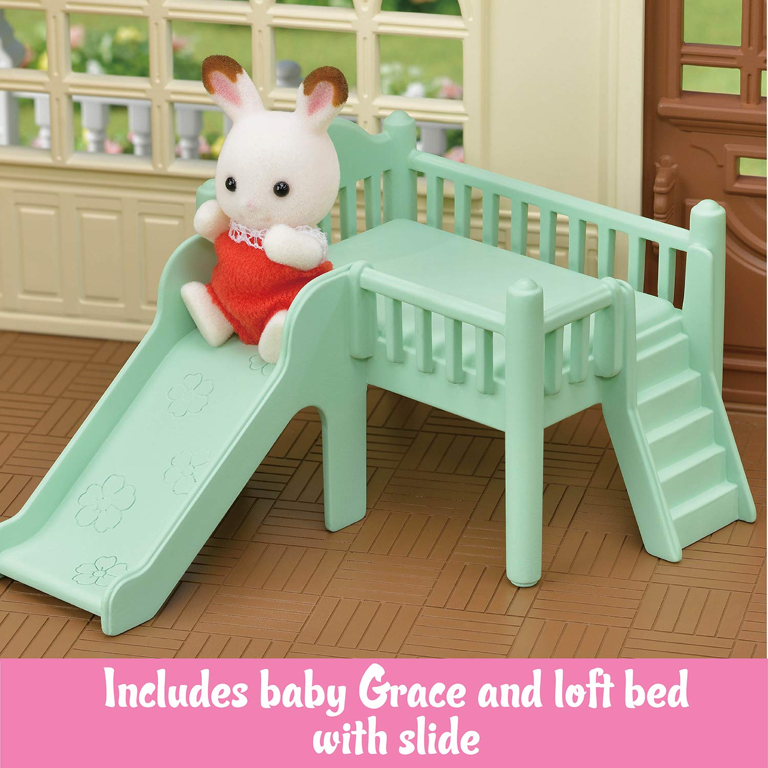 Calico Critters Sweet Raspberry Home Dollhouse Playset with Figure & Furniture Included