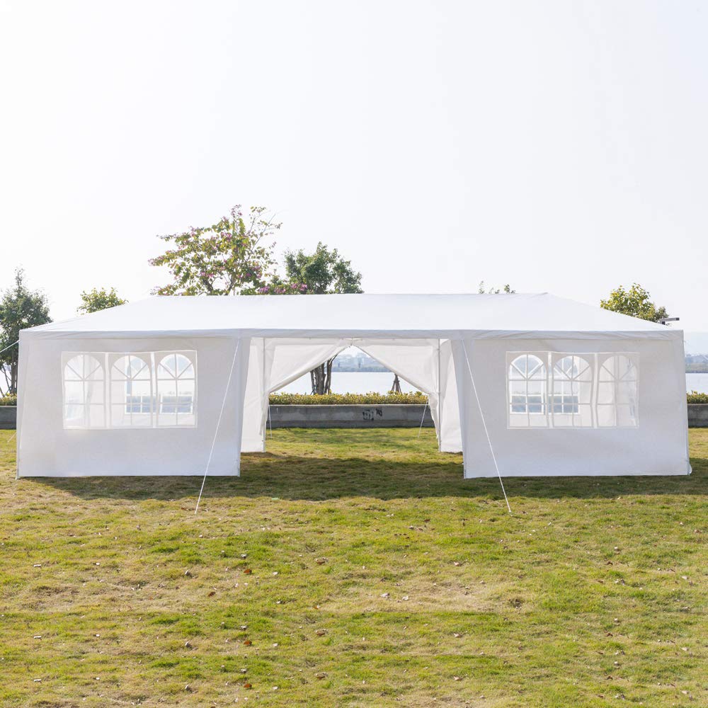 Odthelda Canopy Tent 10' x 30' with 8 Waterproof Sidewalls and Windows for Party Wedding Outdoor Patio Parties Tent BBQ Shelter Canopy Gazebo Heavy Duty