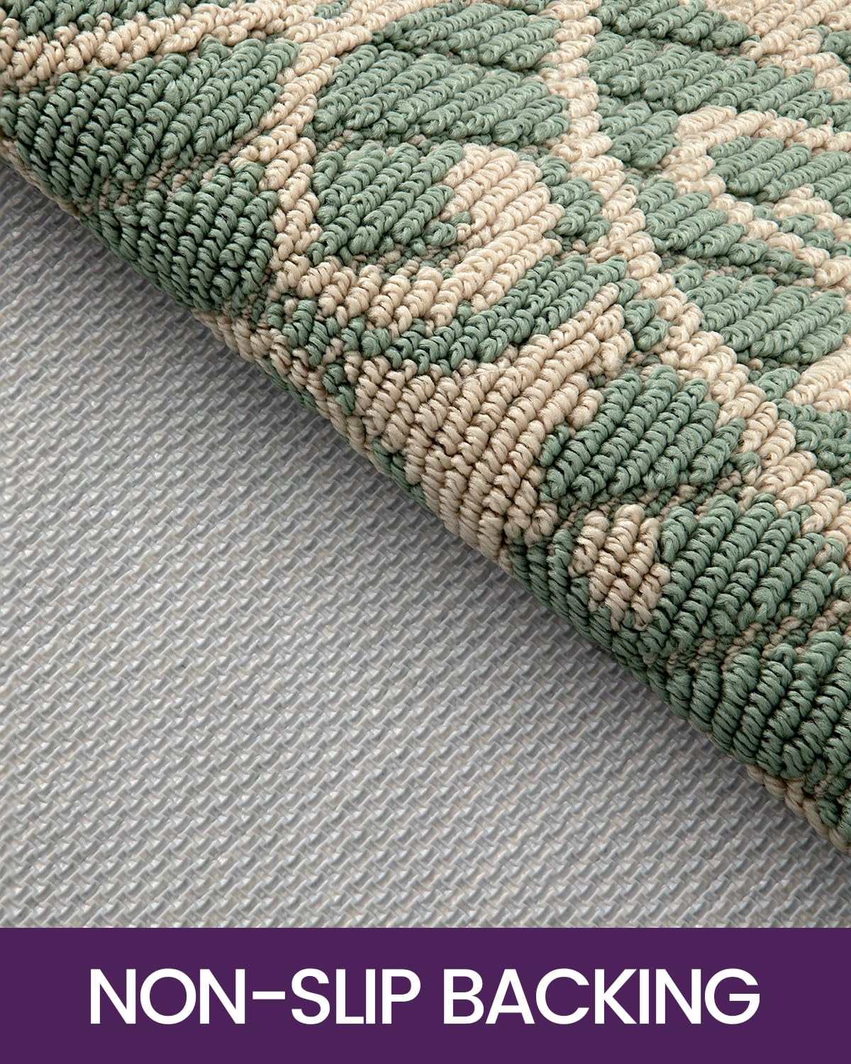 DEXI Front Door Mat Entryway, Inside Entrance Doormat, Non Slip Washable Entry Mats, 23.5x35.5,Dark Sea Green