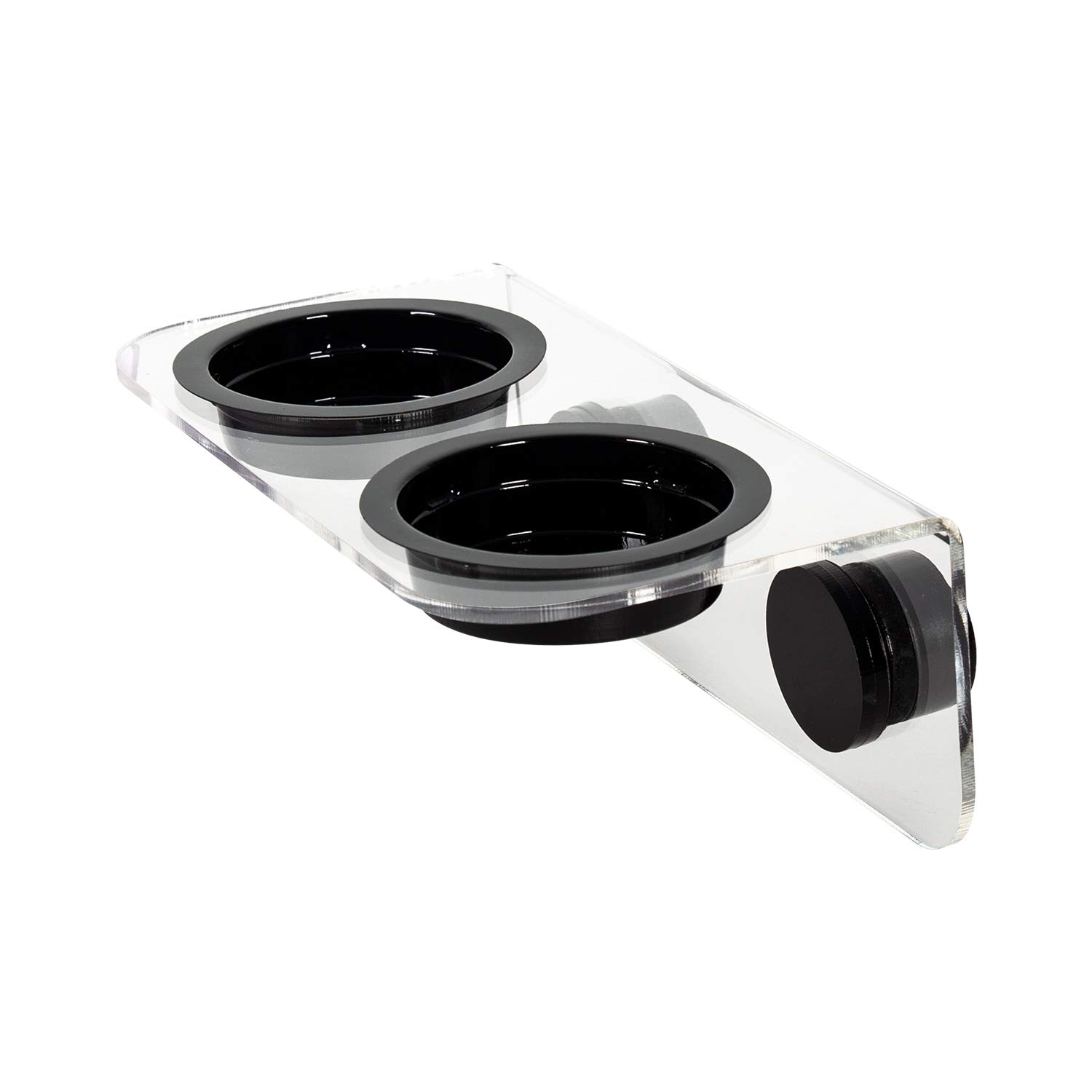 WACOOL Magnetic Reptile Ledge, Acrylic Gecko Feeding Ledge with 6PCS Cups, Reptile Food Water Feeder Dish for Geckos Iguana Chameleon Pets (White)