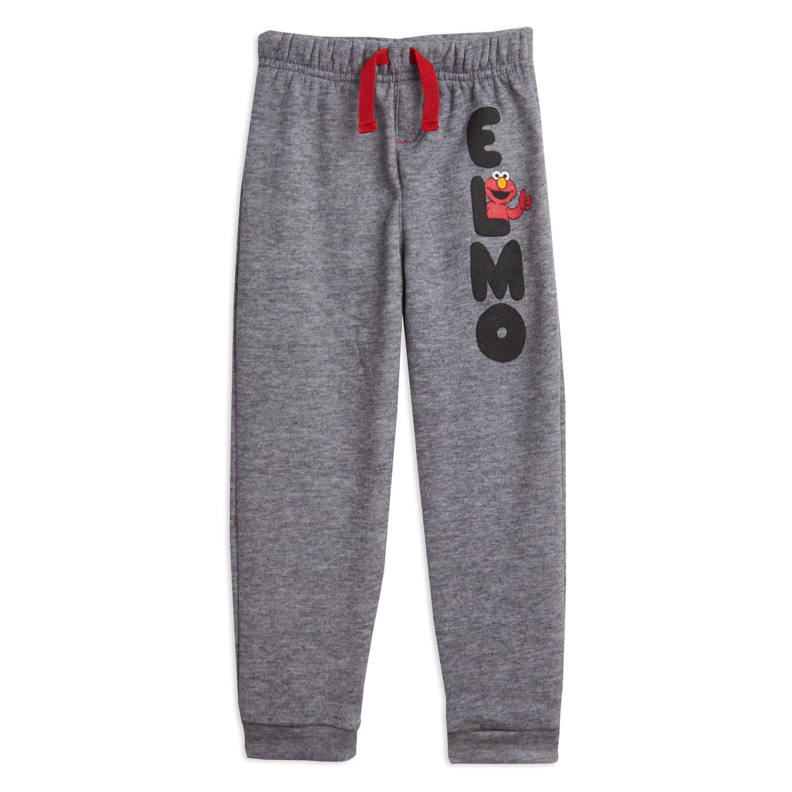 Sesame Street Elmo Toddler Boys Fleece Pullover Hoodie & Jogger Pants Set Red/Gray 5T