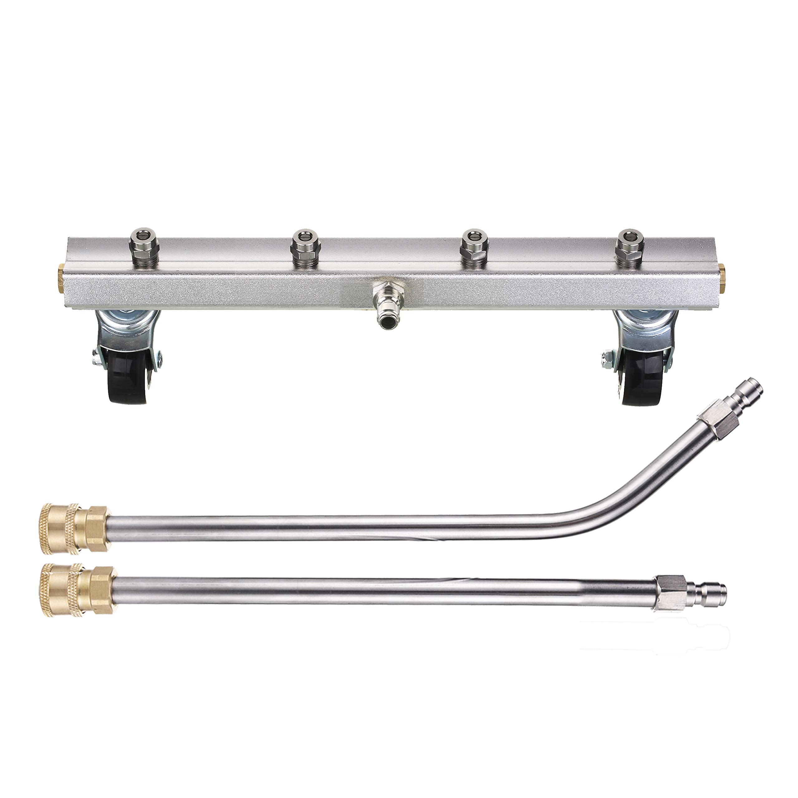 M MINGLE Pressure Washer Undercarriage Cleaner, with 45 Degree Angled Wand，Replacement Pressure Washer Gun with Extension Wand