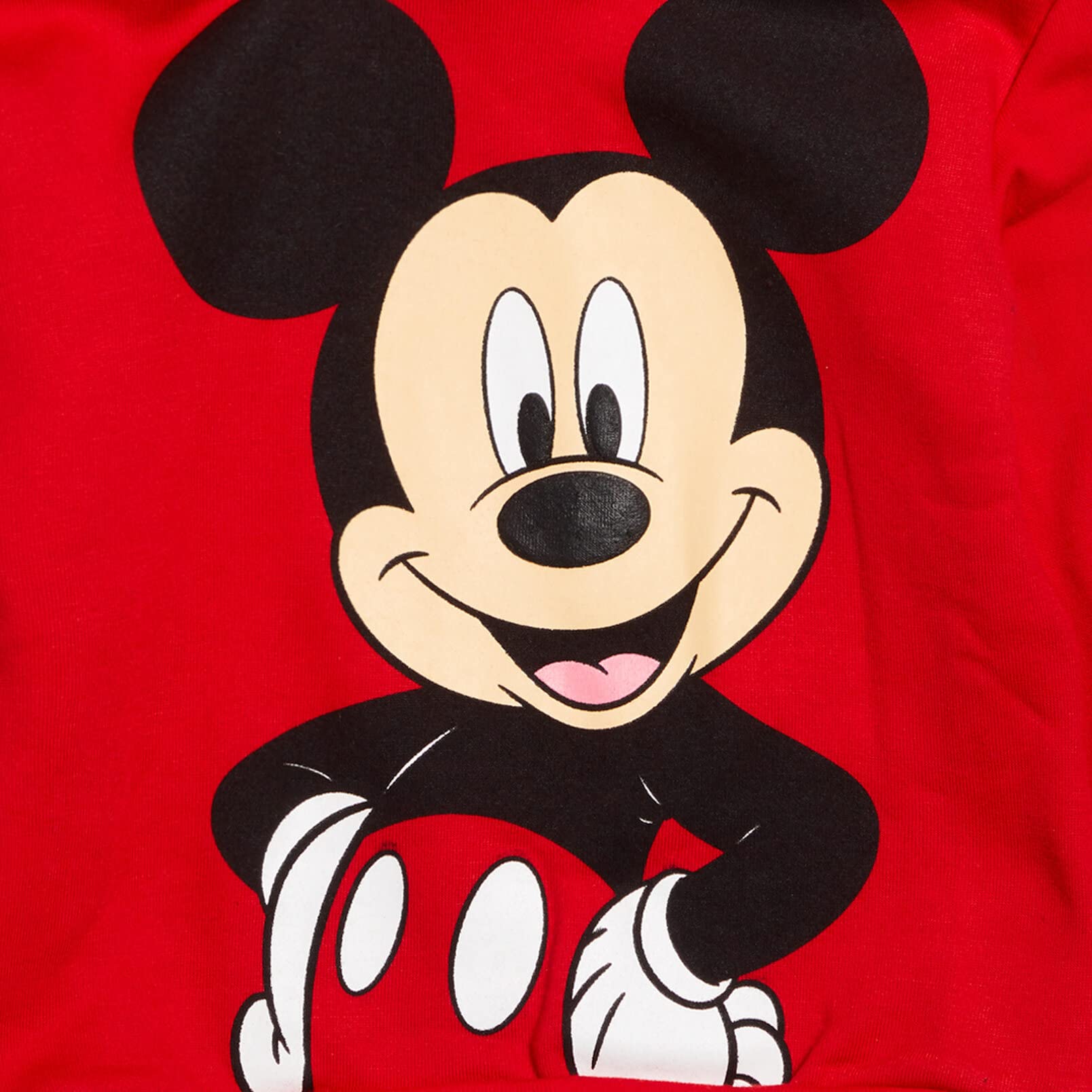 Disney Mickey Mouse Little Boys Fleece Pullover Hoodie and Pants Outfit Set Red 7-8