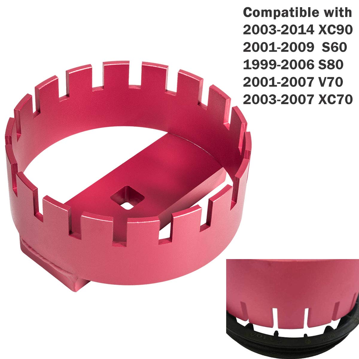 PIILOO 69800 Fuel Pump Socket Fuel Tank Lock Ring Removal Tool Compatible with Volvo S60 2001-2009, S80 1999-2006, V70 2001-2007, XC70 2003-2007 and XC90 2003-2014