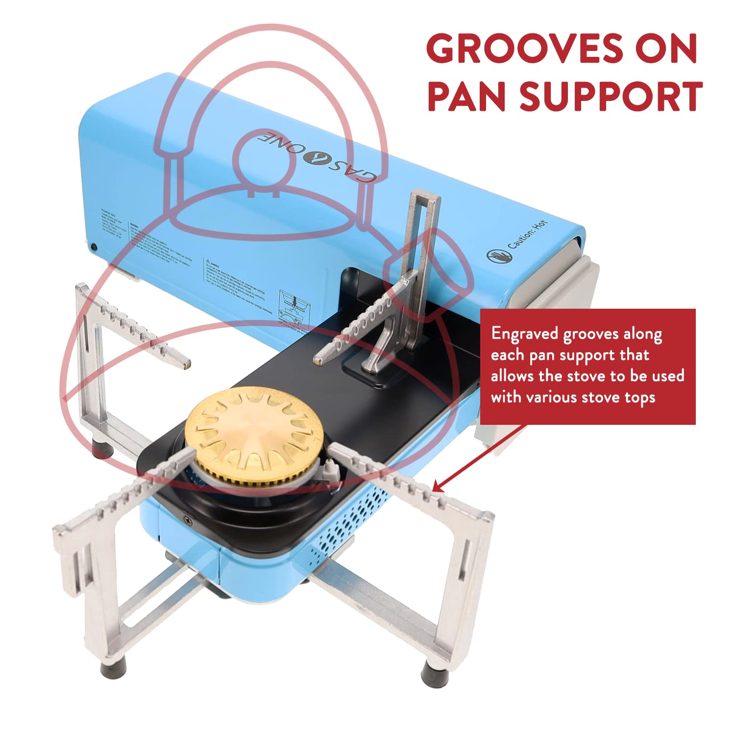 GasOne GS-8300 - Camp Stove Compact Butane Stove with Carrying Case - Foldable Portable Stove
