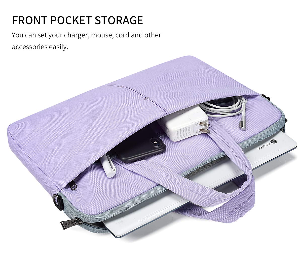 13.3 14 Inch Laptop Shoulder Bag Sleeve Case for Dell Latitude 14/ Inspiron 14 5410, 13.5-14.4 Surface Laptop Studio 6/5/4, HP Lenovo Acer ASUS Chromebook 14/ Stream 14/ IdeaPad/Swift 3,Purple