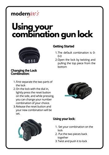 MJs Night Trigger Combination Lock for Low Level Lighting(3 pack). Fits on pistols, rifles, shotguns and revolvers.