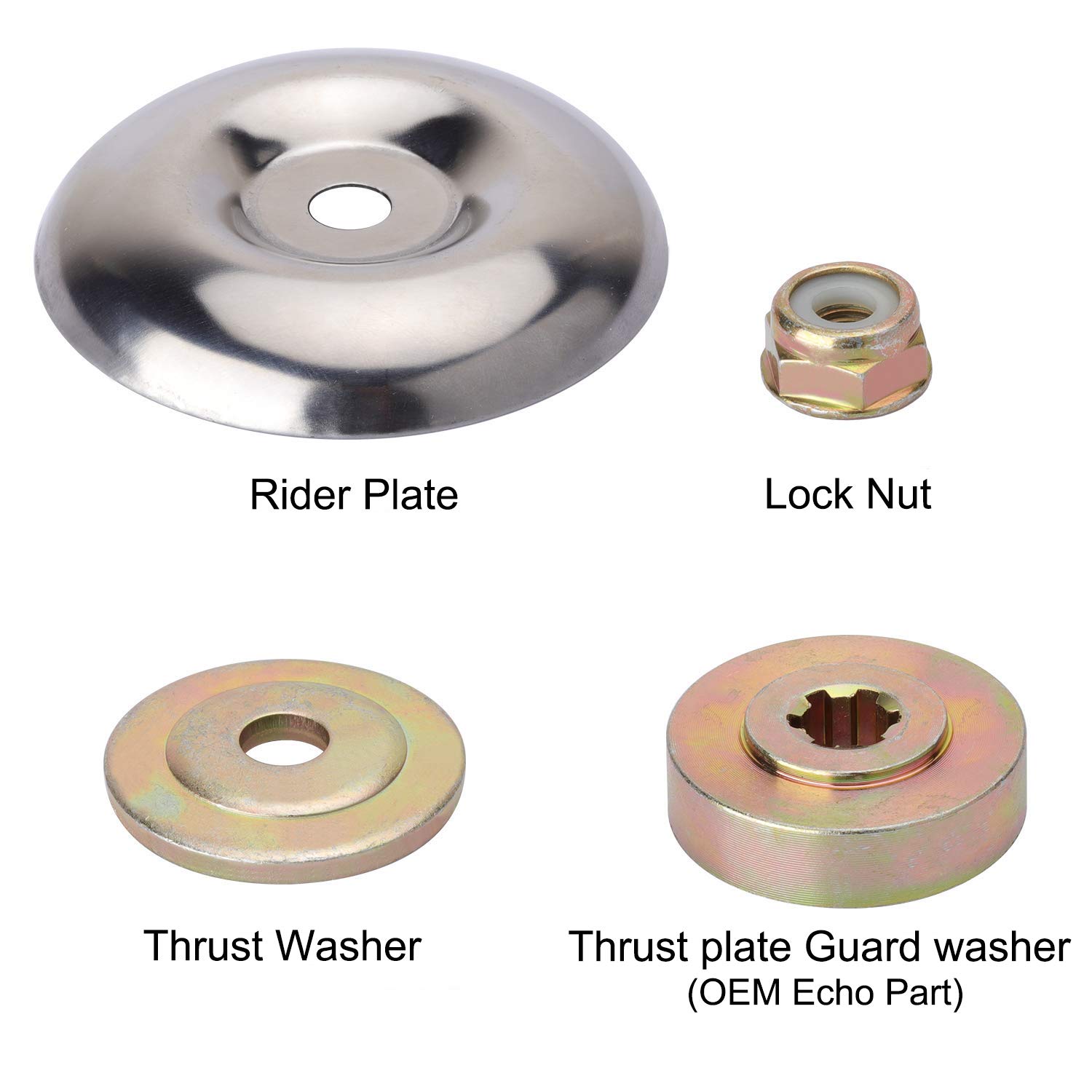 OXT Blade Adapter Kit, Blade Adapter Attachment Maintenance Kit, 6 Steel Razors Trimmer Head, Thrust Plate Guard Washer, Thrust Washer, Rider Plate, Lock nut