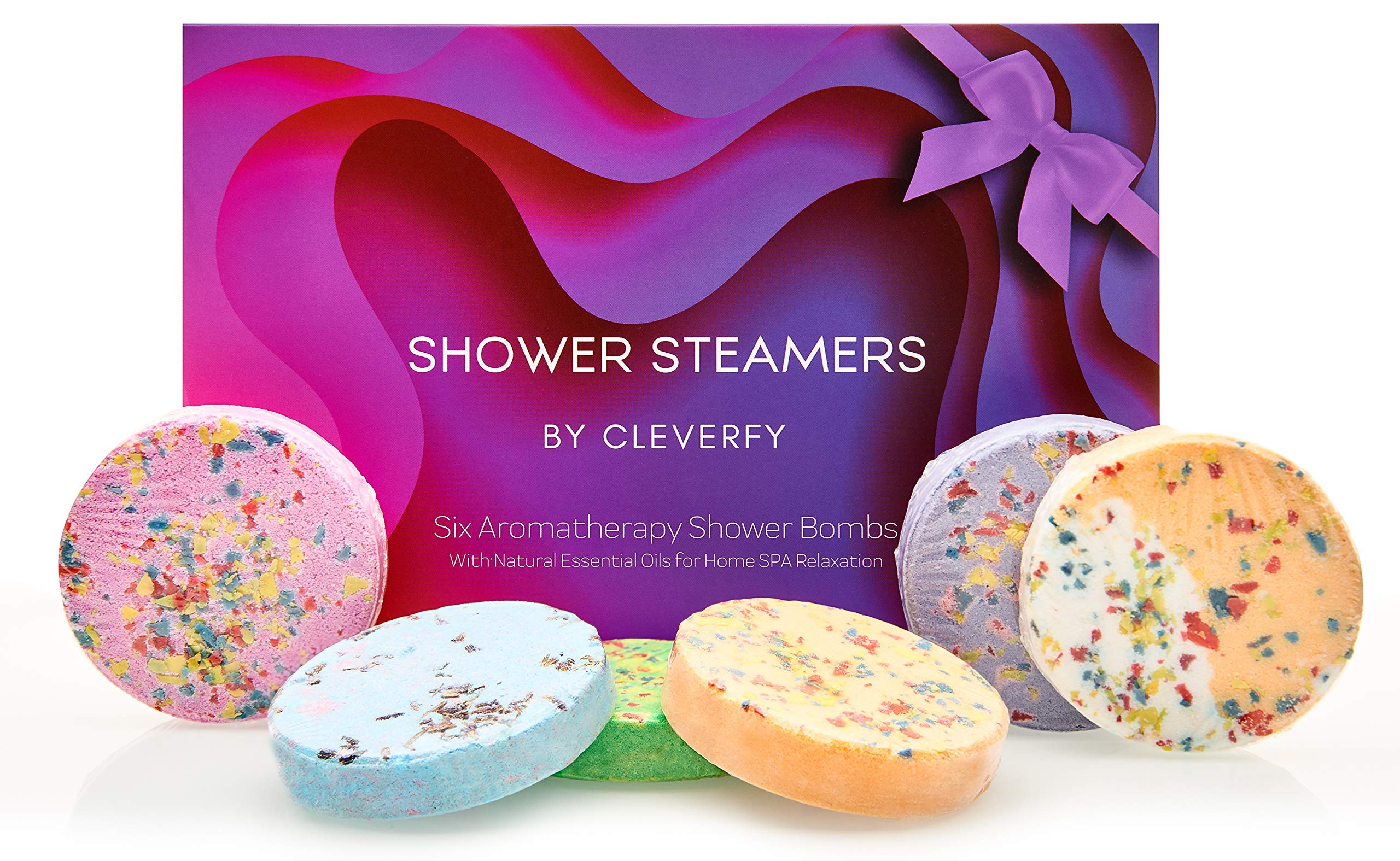 Cleverfy Shower Steamers Aromatherapy - Variety Pack of 6 Shower Bombs