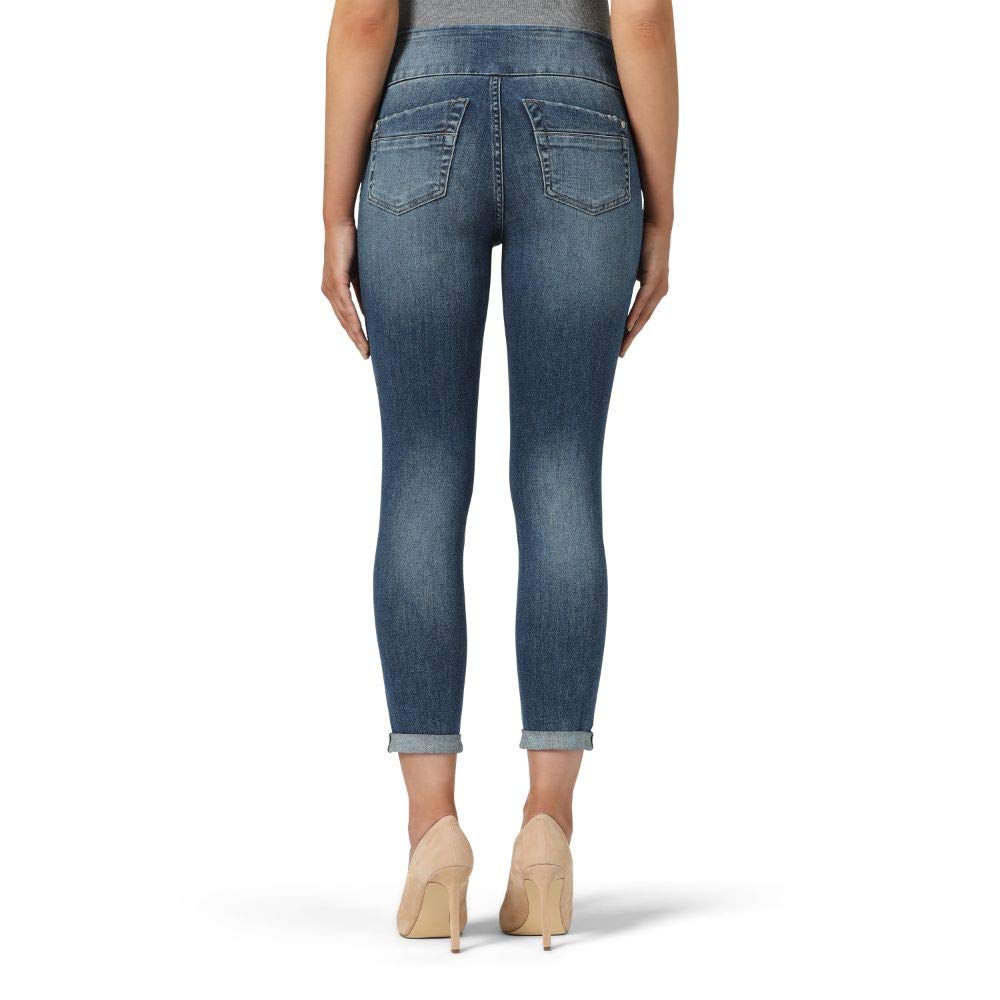 Rock & Republic Womens Denim Rx Fever Stretch Crop Capri Jeans, Overdose-Medium Indigo Destructed, 12 US