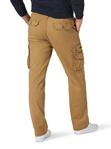 Lee Men's Wyoming Relaxed Fit Cargo Pant, Bourbon, 42W x 30L
