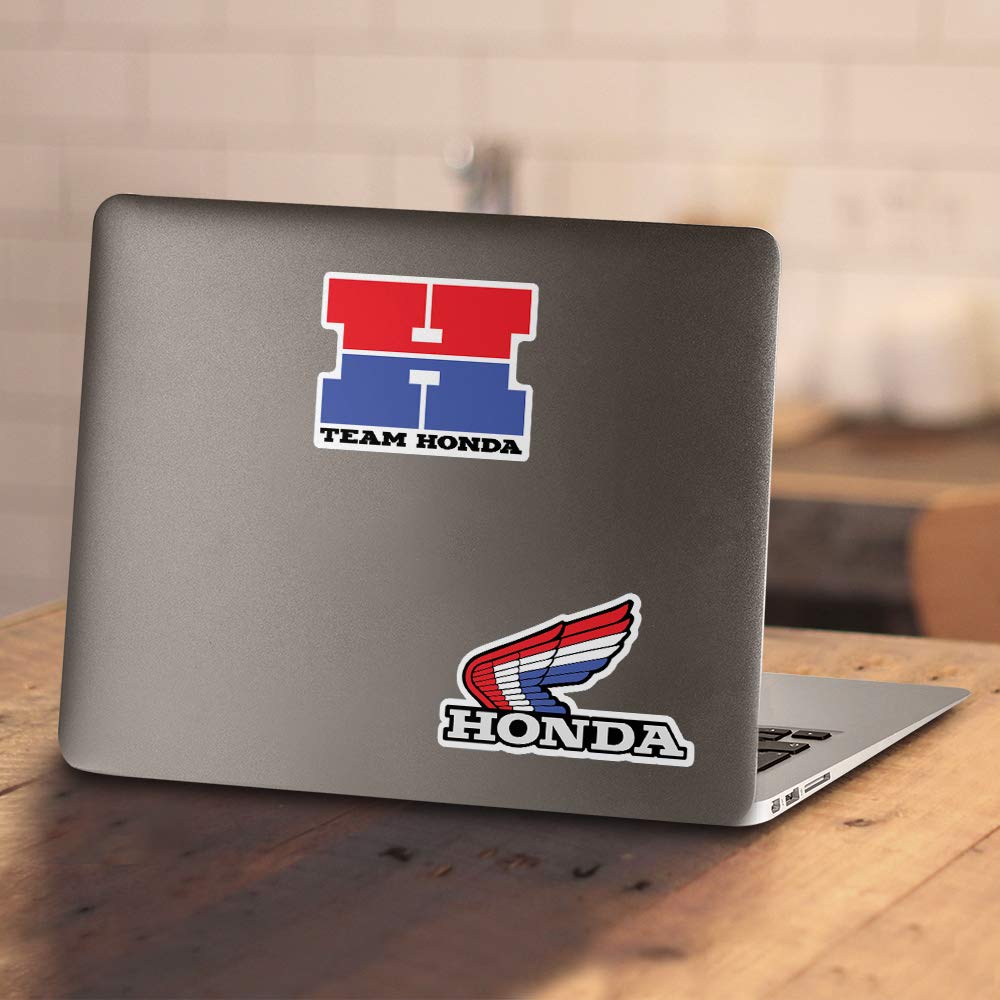Popfunk Honda Vintage Wing T-Shirt (XX-Large, Wing - Black)