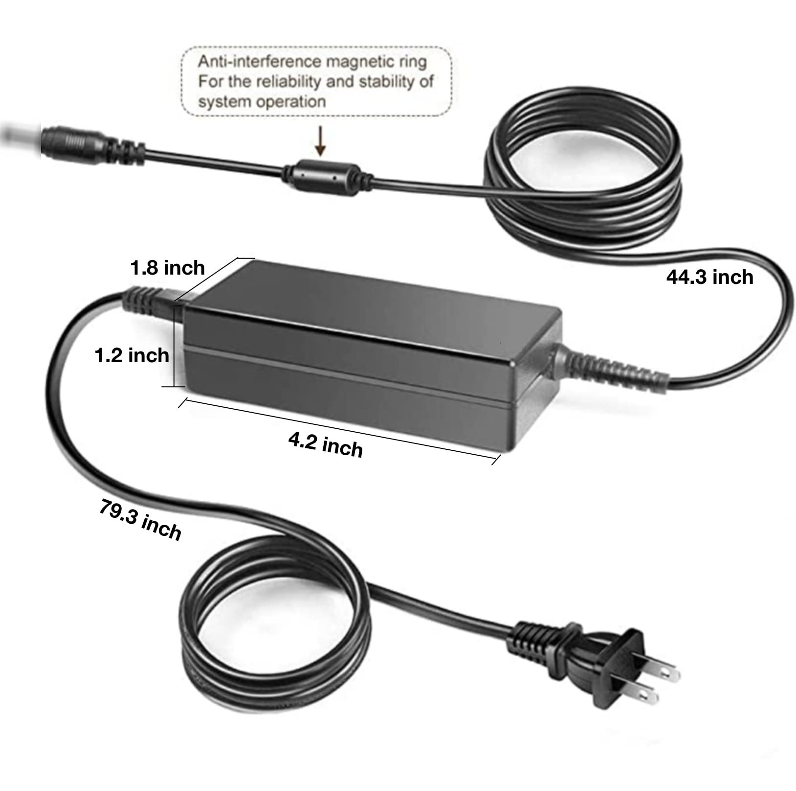 Kircuit AC/DC Adapter Replacement for Samsung Bixolon SLP-TX400 Direct Thermal Transfer Label Printer SLP-TX400G SLP-TX400EG SLP-TX400CEG SLP-TX400DEG Power Supply Cord Cable PS Charger