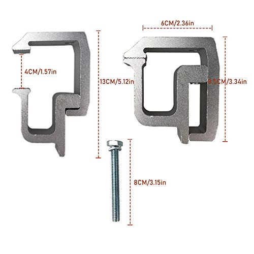 Mounting Clamps Truck Cap Topper Camper Shell Heavy Duty TL-2002, 4Pcs Universal Truck Topper Clamp Camper Shell Compatible with Toyota Ford Dodge Chevy