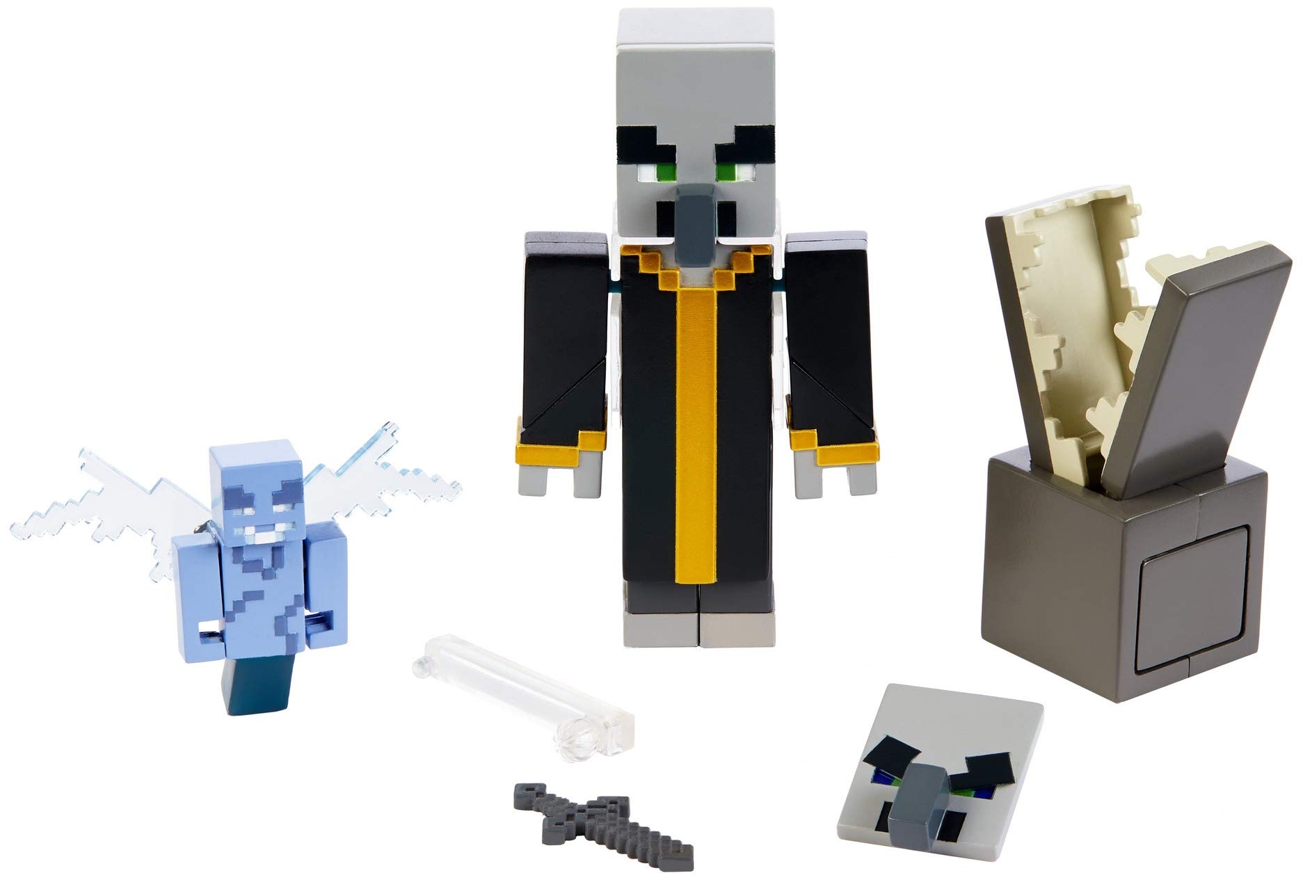 Mattel Minecraft Comic Maker Multipack Attack Set with Evoker and Vexes, Based on Minecraft Video Game, Toys for Girls and Boys Age 6 and Up