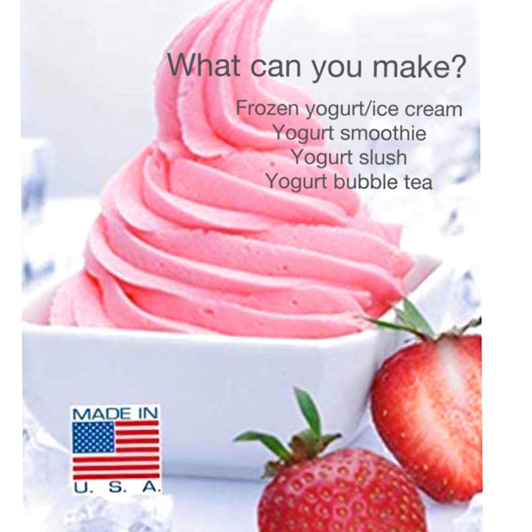 Pumjil Ice Cream Mix, Probiotic Soft Serve Ice Cream Mix, Ideal for Frozen Yogurt and Smoothies, 59 servings per Box Soft Serve Mix, Net WT 1.98lbs(Strawberry)