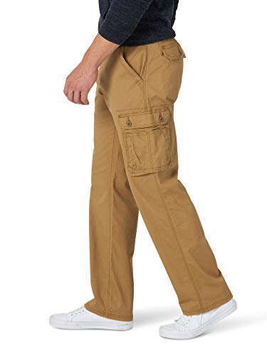 Lee Men's Wyoming Relaxed Fit Cargo Pant, Bourbon, 42W x 30L