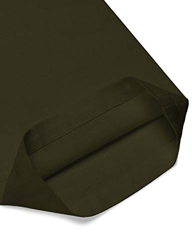 COOFANDY Men's Casual Pants Elastic Waist Lightweight Stretchy Waistband Pants Army Green