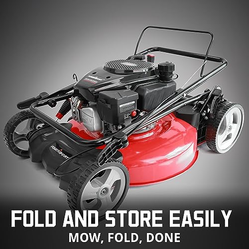 PowerSmart Self Propelled Gas Lawn Mower, 20-inch Push Mower Gas Powered 3-in-1 with 144cc 4-Stroke Engine DB2321CR