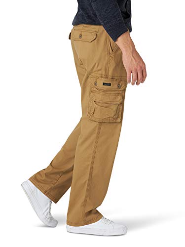 Lee Men's Wyoming Relaxed Fit Cargo Pant, Bourbon, 42W x 30L