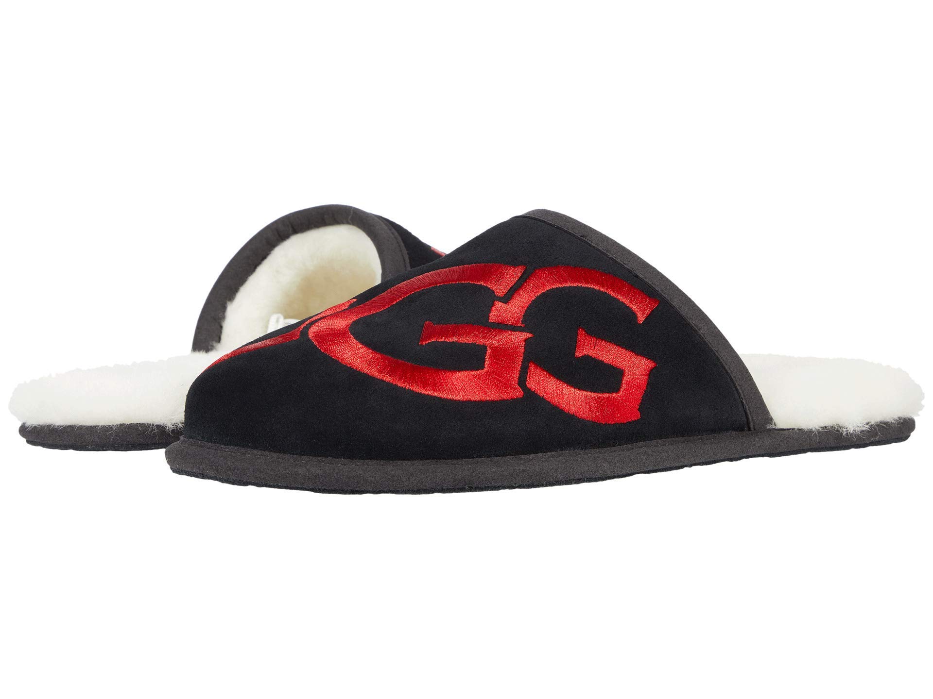 UGG Scuff Logo Slipper, Black, Size 7