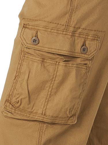 Lee Men's Wyoming Relaxed Fit Cargo Pant, Bourbon, 42W x 30L