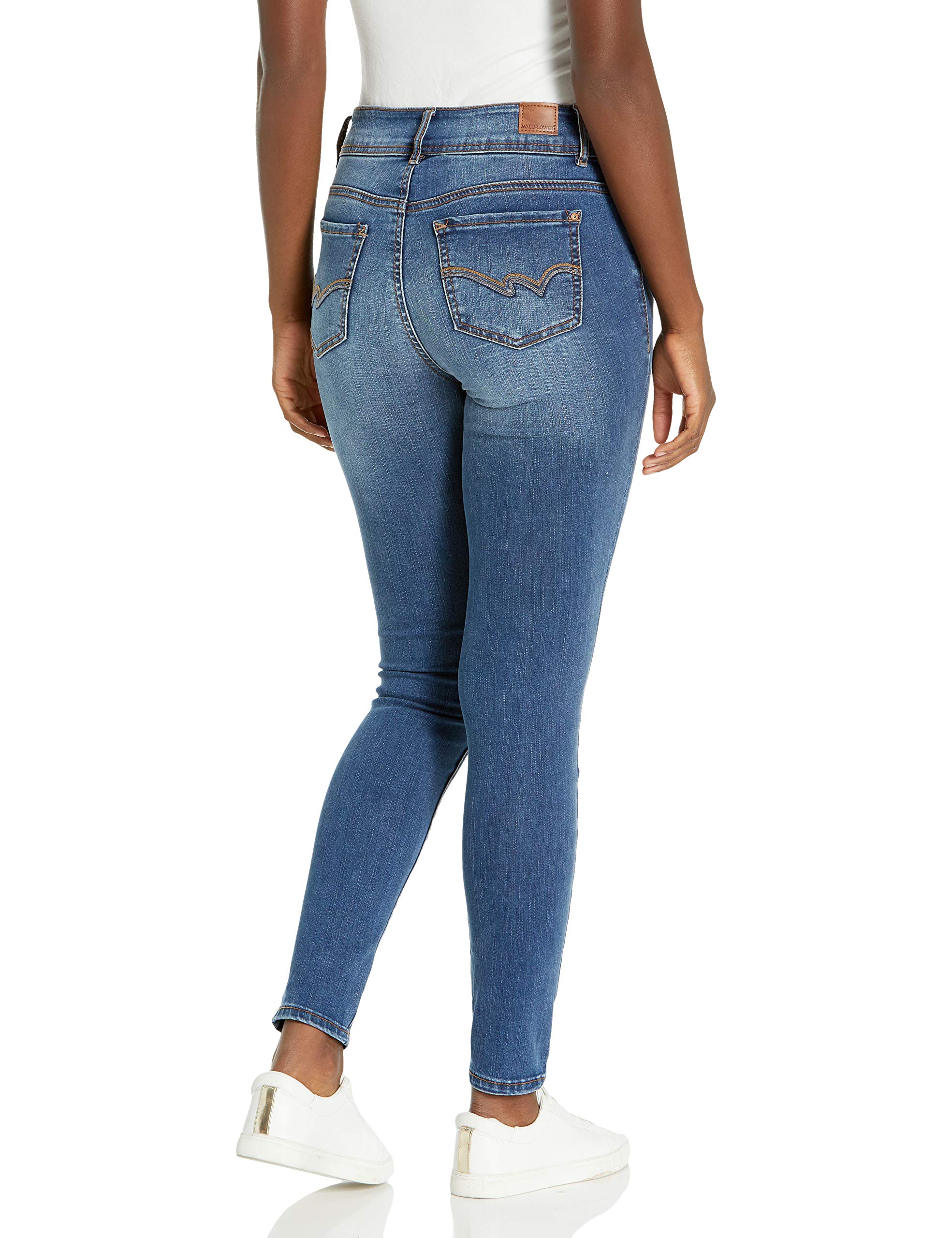 WallFlower Women's Flirty Curvy Skinny High Rise Insta Stretch Juniors Jeans (Standard and Plus), Pia, 11
