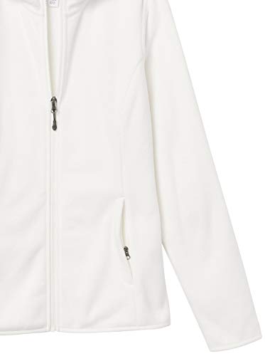 Amazon Essentials Women's Long-Sleeve Hooded Full-Zip Polar Fleece Jacket, Ivory, X-Large