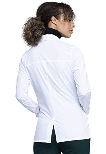 Cherokee Women Scrubs Lab Coat Workwear Revolution Tech 28" Consultation WW450AB, M, White