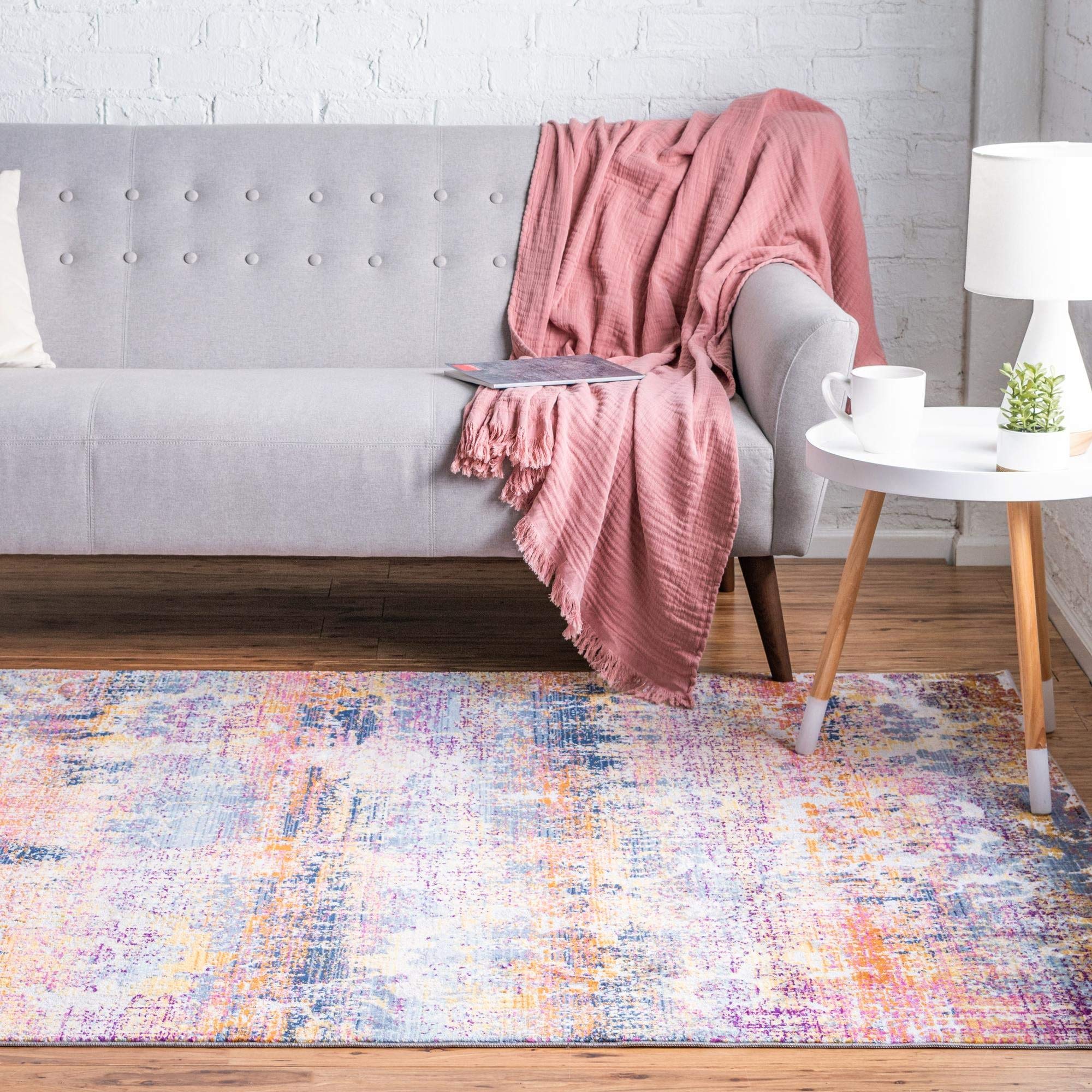 Rugs.com Budapest Collection Area Rug – 8' x 10' Multi Low-Pile Rug Perfect for Living Rooms, Large Dining Rooms, Open Floorplans