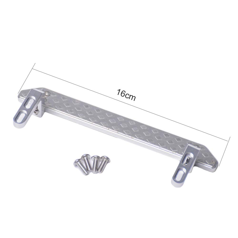 LAFEINA Metal Side Steps, Lateral Pedal Plates for 1:10 RC Crawler Car TRX-4 Modified Upgrade Parts Accessories (Silver)