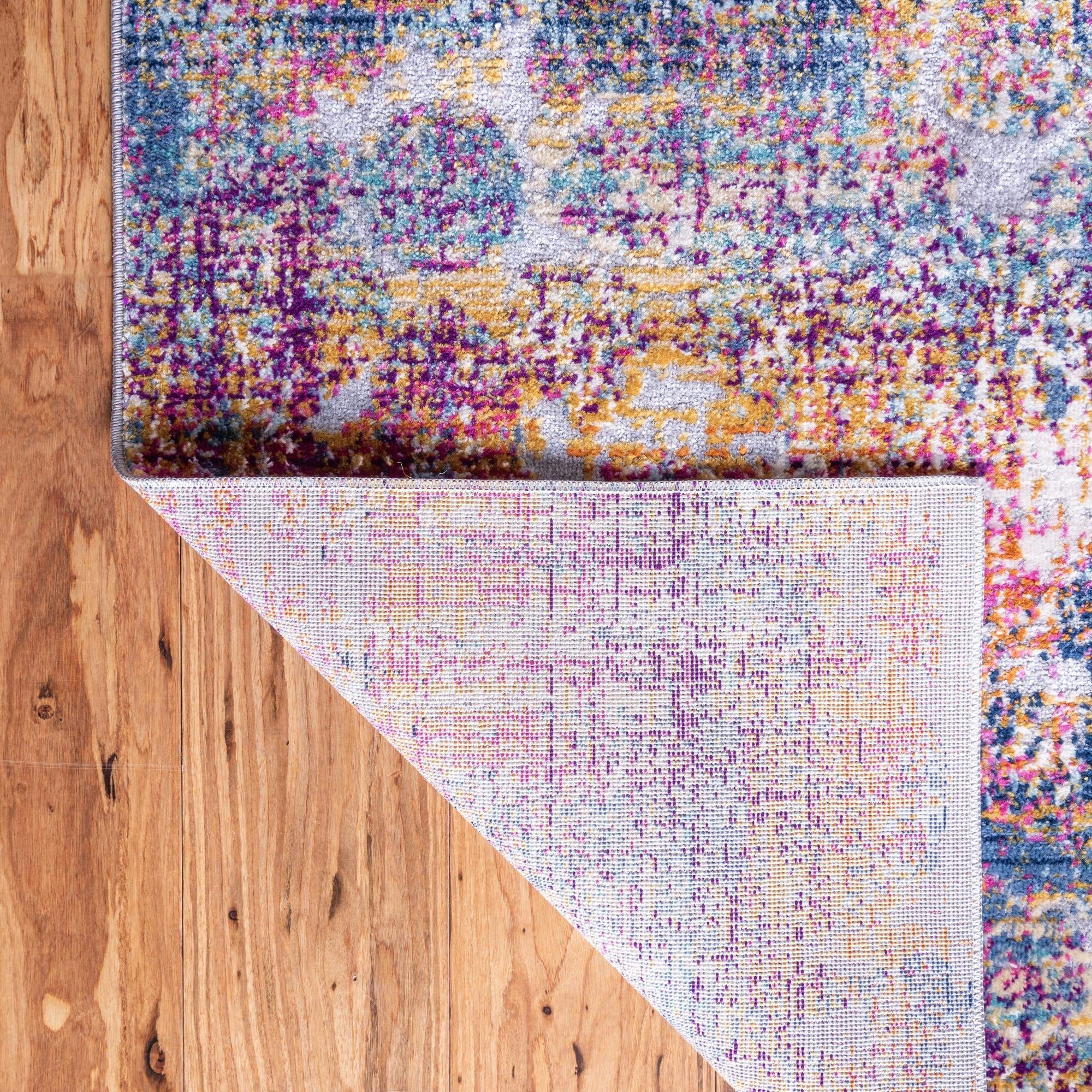 Rugs.com Budapest Collection Area Rug – 8' x 10' Multi Low-Pile Rug Perfect for Living Rooms, Large Dining Rooms, Open Floorplans