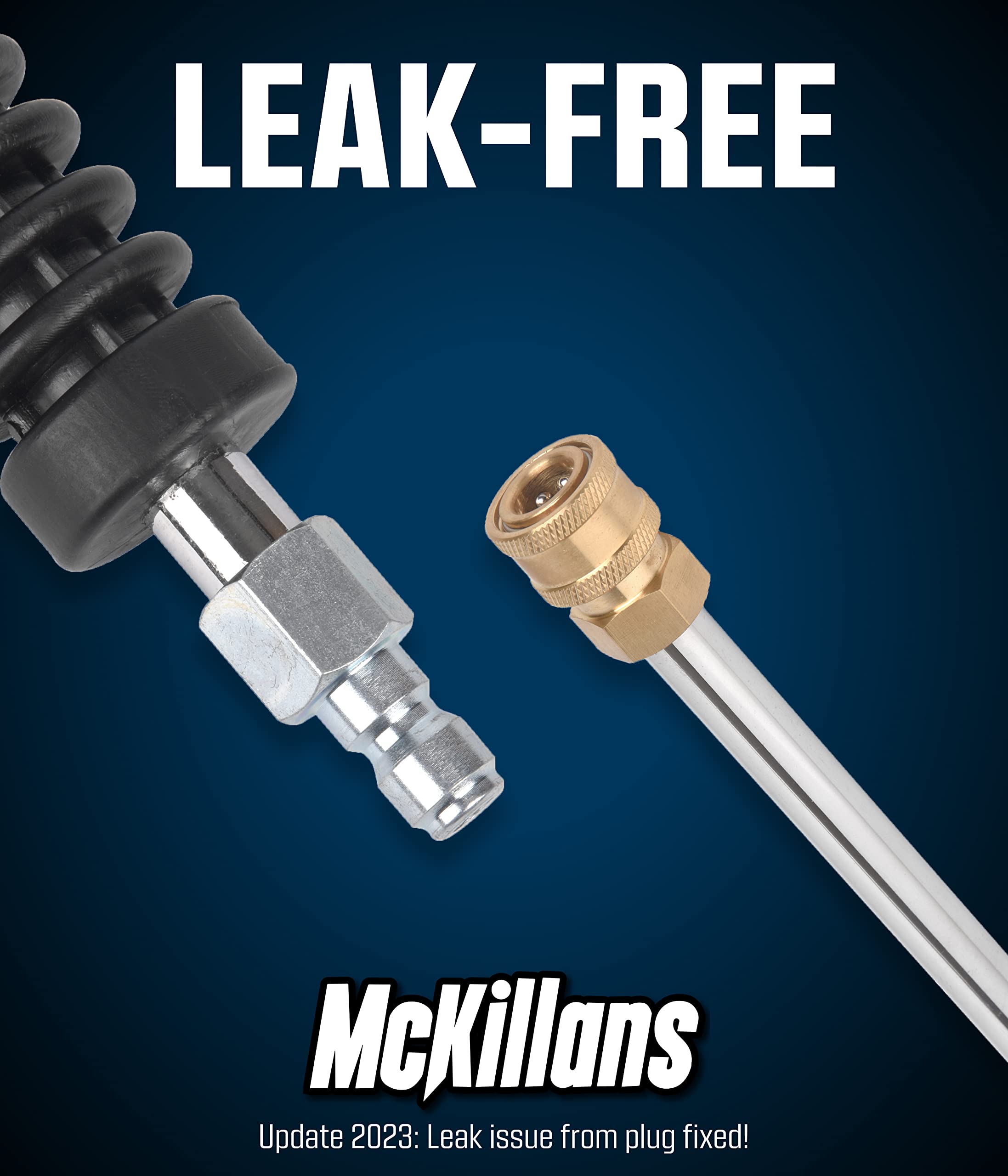McKillans® Car Pressure Washer Extension Wand - Power Washer Wand Extension for Car Wash - Short Pressure Washer Wand Replacement - Pressure Washer Accessories & Attachments - 1/4” Quick Connect Plug