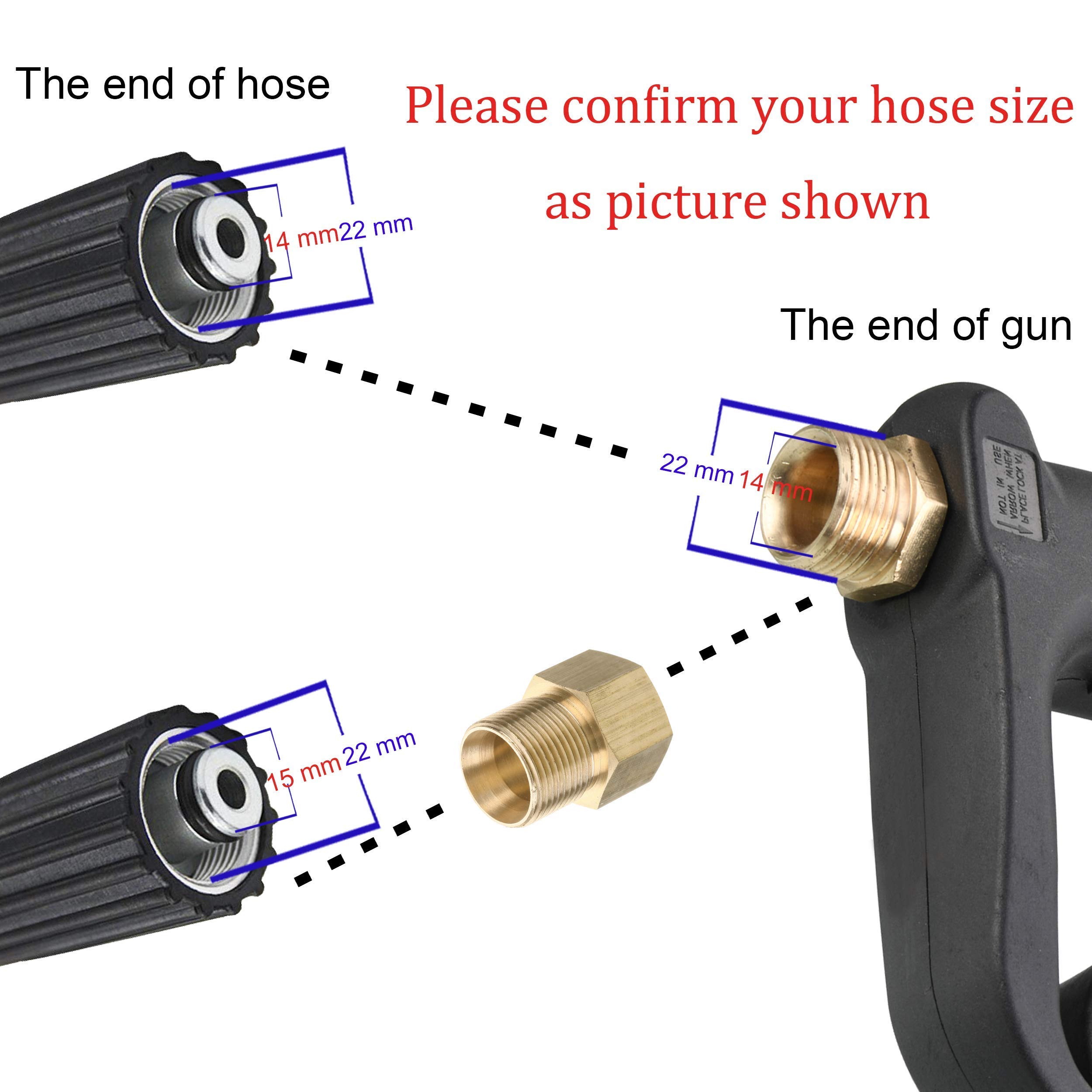 M MINGLE Pressure Washer Undercarriage Cleaner, with 45 Degree Angled Wand，Replacement Pressure Washer Gun with Extension Wand