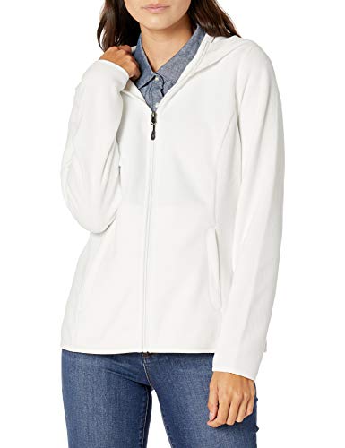 Amazon Essentials Women's Long-Sleeve Hooded Full-Zip Polar Fleece Jacket, Ivory, X-Large