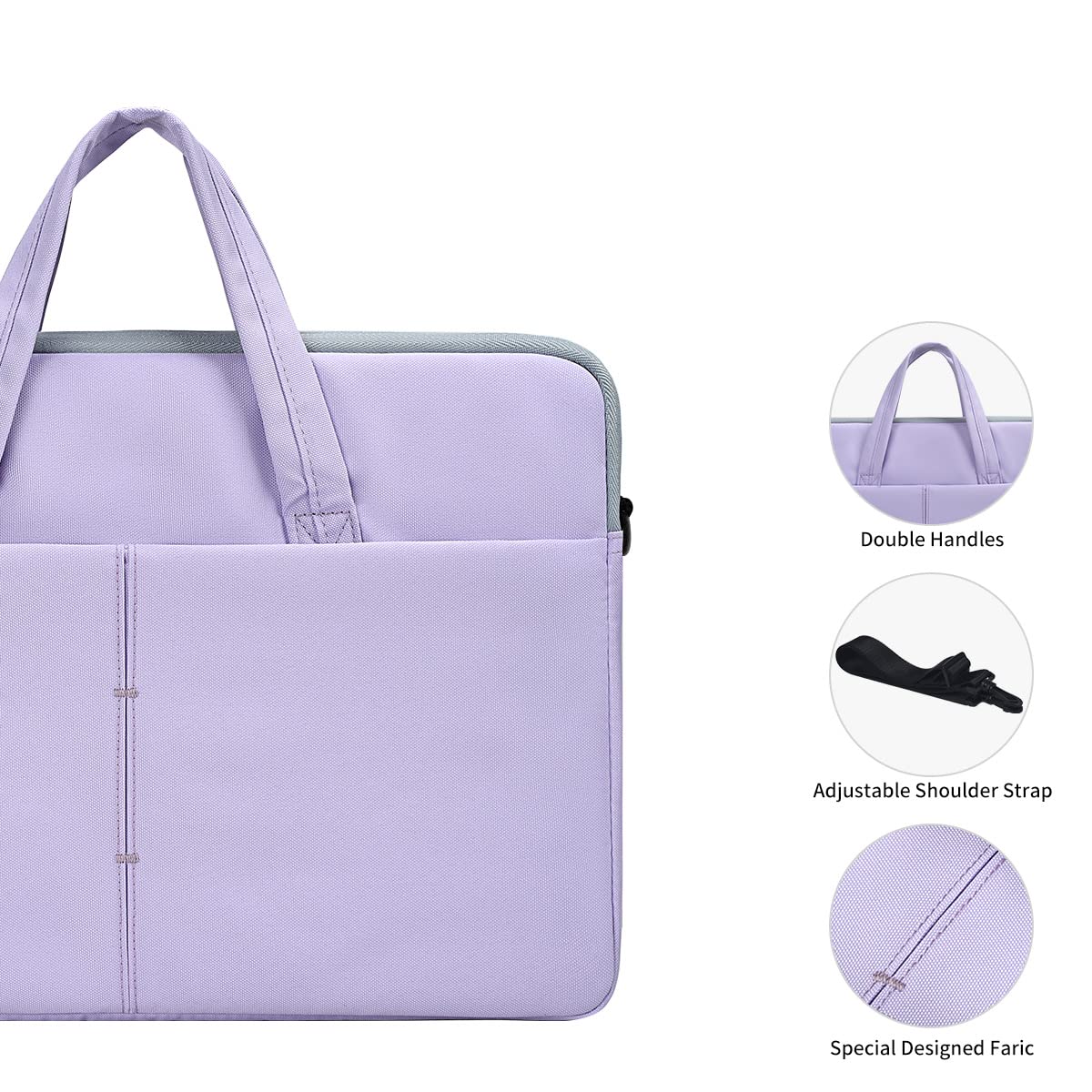 13.3 14 Inch Laptop Shoulder Bag Sleeve Case for Dell Latitude 14/ Inspiron 14 5410, 13.5-14.4 Surface Laptop Studio 6/5/4, HP Lenovo Acer ASUS Chromebook 14/ Stream 14/ IdeaPad/Swift 3,Purple