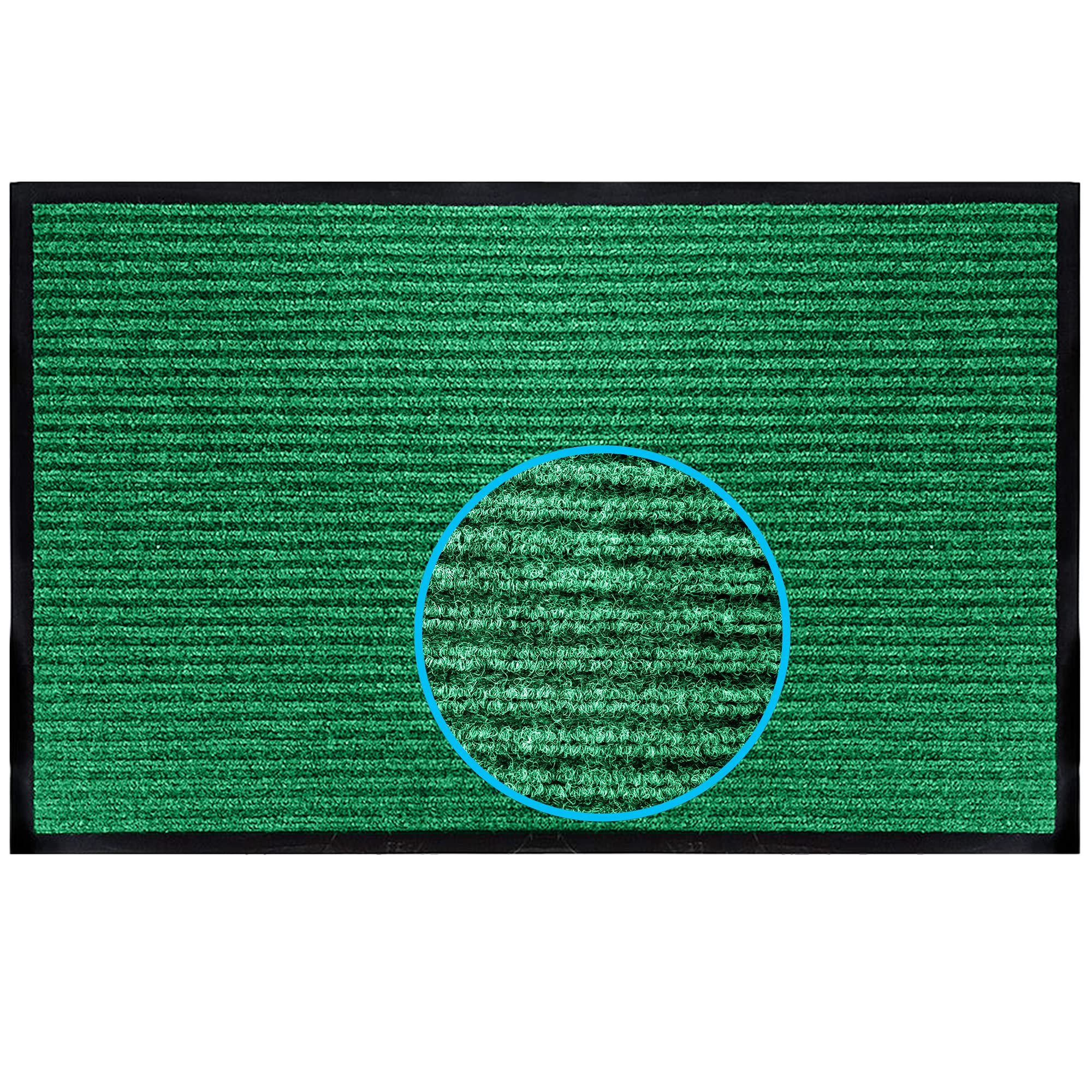 LuxUrux Durable Rubber Door Mat - Heavy Duty, Indoor/Outdoor (17'' x 30'') - Easy Clean, Waterproof, Low-Profile - Ideal for Entryways, Patios, Garages