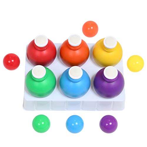 READY 2 LEARN Doodle Dabbers Dot Markers - Set of 6 Washable Colors - Non Toxic - Unique Toddler Grip - Markers for Kids