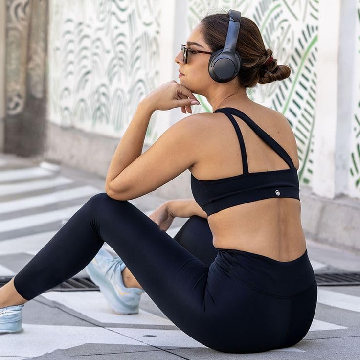 High Waisted Leggings for Women-Womens Black Seamless Workout Leggings Running Tummy Control Yoga Pants(S-M)