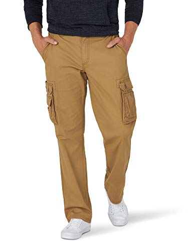 Lee Men's Wyoming Relaxed Fit Cargo Pant, Bourbon, 42W x 30L