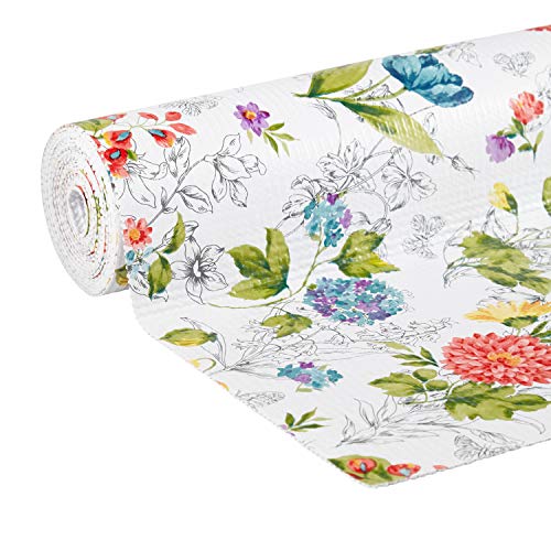 The Pioneer Woman Blooming Bouquet Non-Adhesive Shelf Liner, 12" x10'