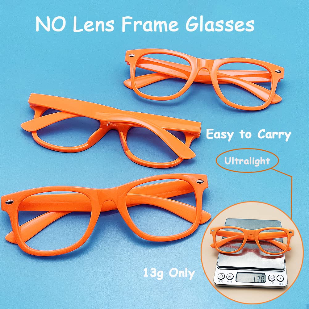 Pibupibu 8 Packs Kids Frame Only No Lens Party Favors Supplies Orange Sunglasses