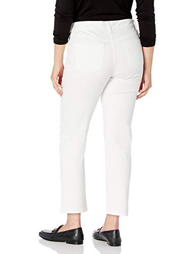 Bandolino Women's Mandie Signature Fit High Rise Straight Leg Jean, White, 12