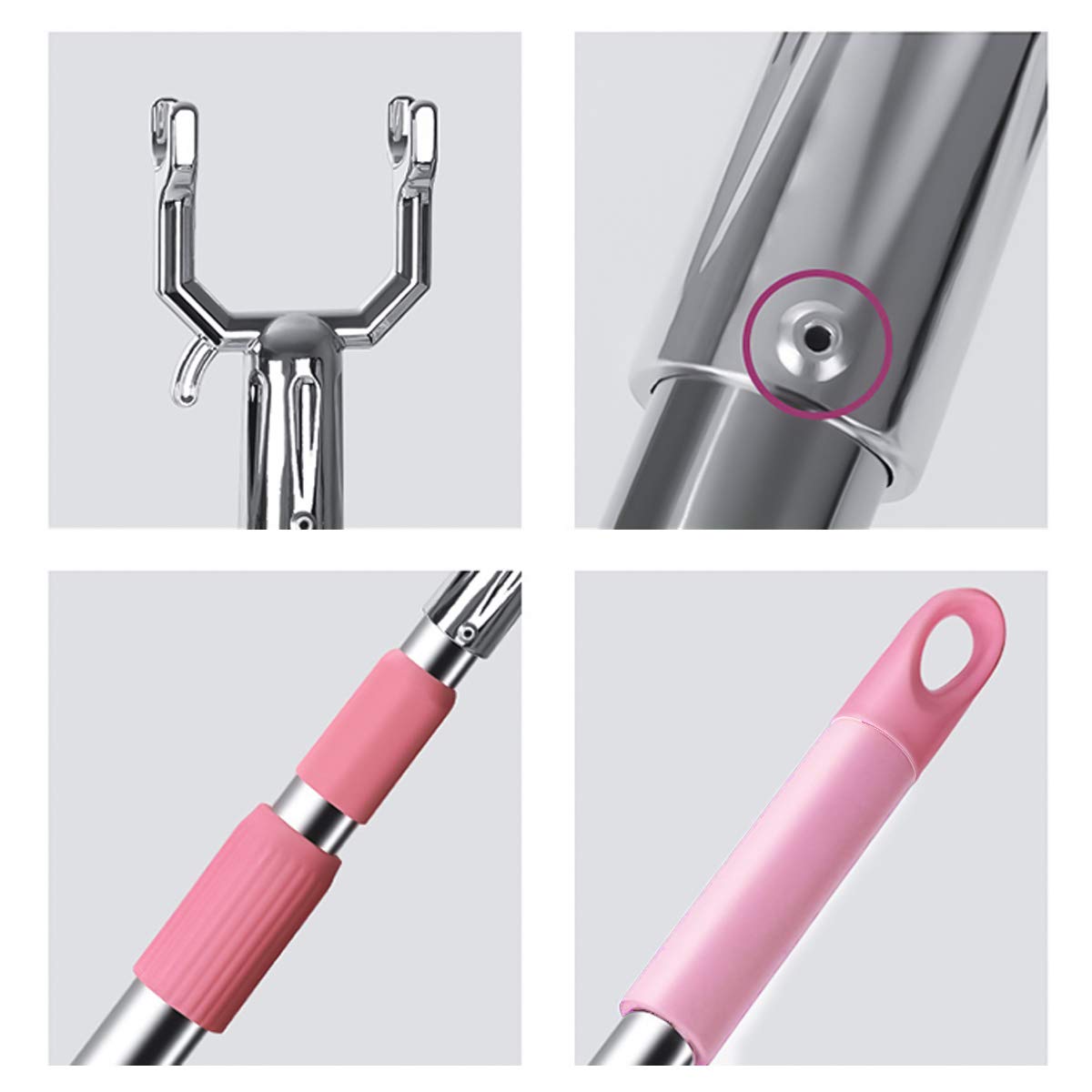 Support Bar with Closet Hook Pole,wardrobe Retractable Clothes Hanger Pole Hook,suitable for Wardrobe,hanger(maximum Length Can Only 78.7 Inches,don't Use to Outdoor Clothesline Pole,clothesline)