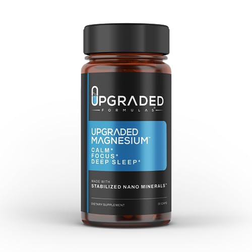 Upgraded Formulas Nano Magnesium Supplement, 3rd Party Clinical Trial, Improves Deep Sleep up to 250%, REM Sleep Up to 160% in only 14 nights - Enhances Calm, 30 Capsules