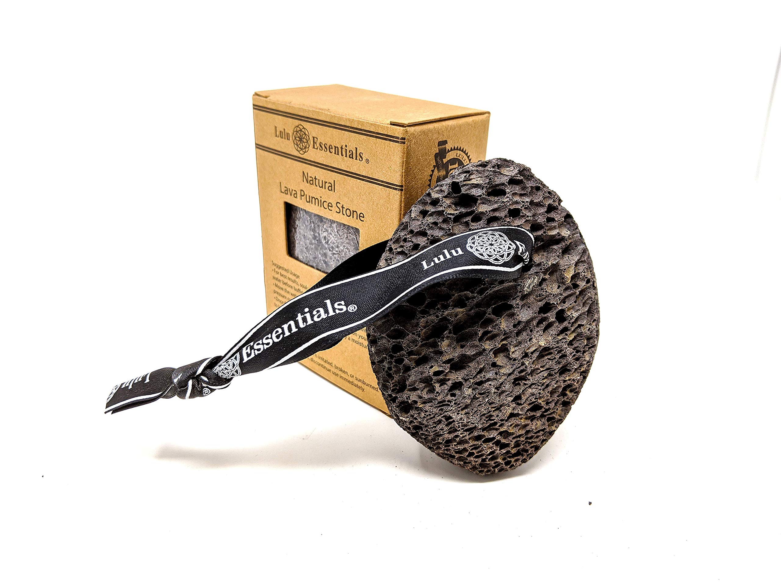 Lulu Essentials Natural Pumice Stone for Feet - Earth Lava Foot Pumice for Dry Callused Skin - Exfoliating Pedicure Tool