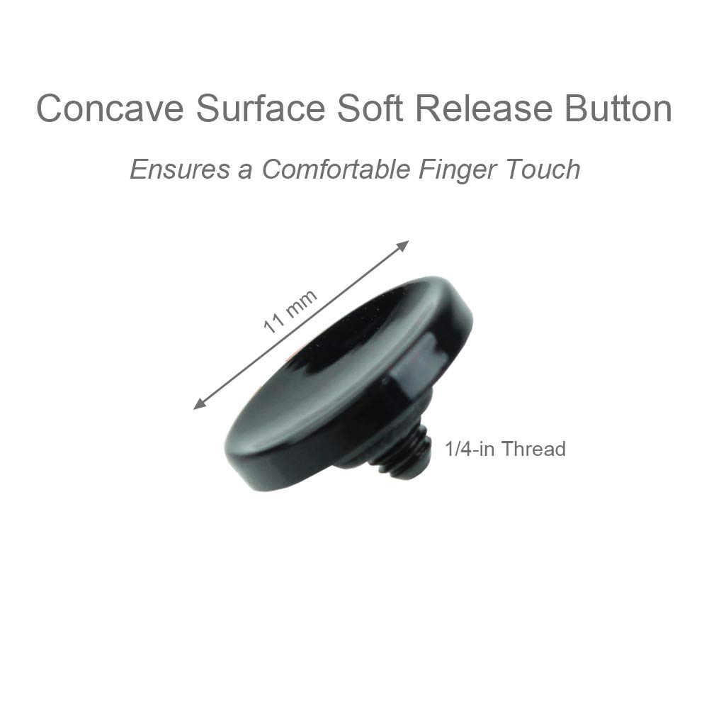 Foto&Tech Soft Shutter Release Button Compatible with Fuji Fujifilm X-T5 X-T4 X-T3 X-T30 X-T30 II X-T20 X-PRO3 X100V X100F X-E4 X-E3 RX1R II RX10 IV III Leica M10 M9 Nikon Df F3 (2 Pieces, Black)