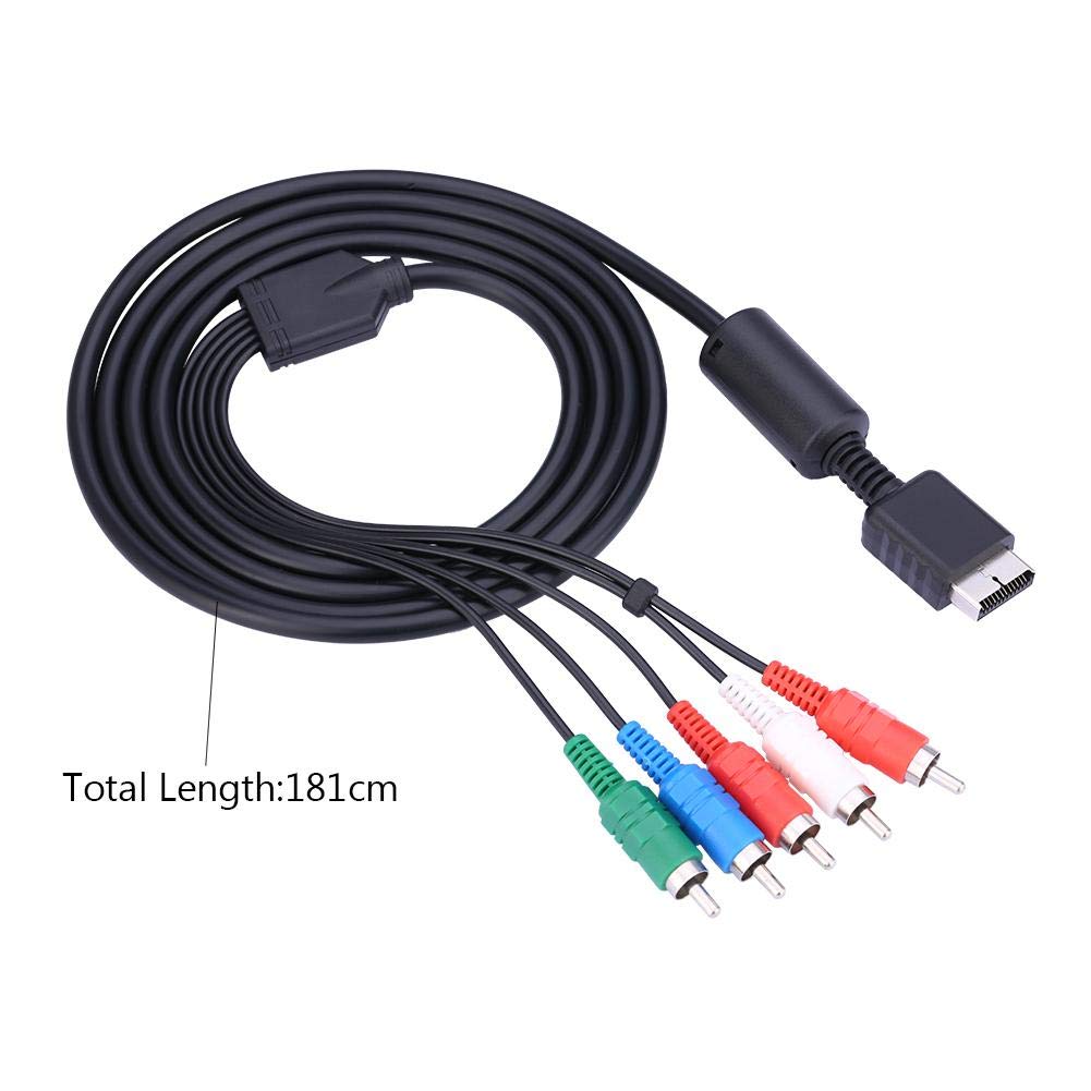 Diydeg Audio Cables, AV Multi Out Video Cable, Audio Cable for PS2 Connect to HDTV or EDTV for PS2 PS3