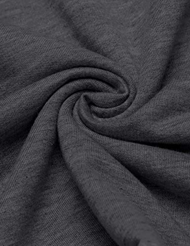 iWoo Mens Workout Hooded Tank Tops Sleeveless Gym Hoodies Shirts Dark Grey S